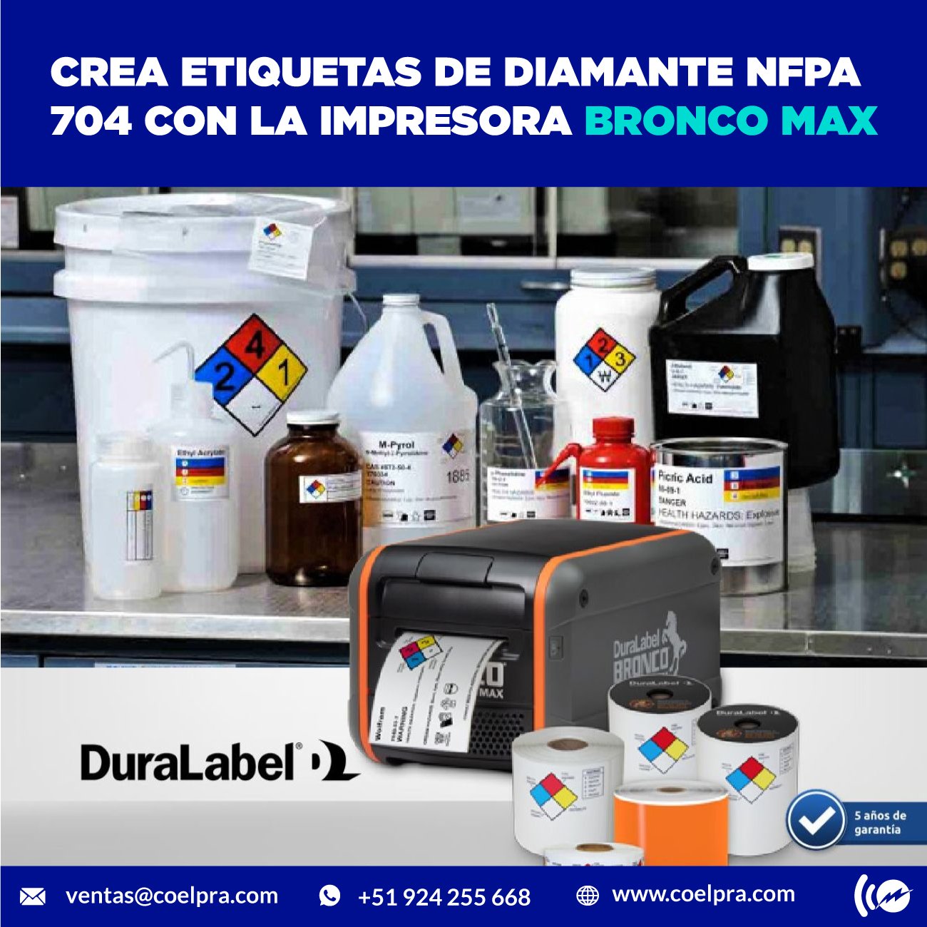 Impresora de Etiquetas - Impresora Duralabel Bronco Max